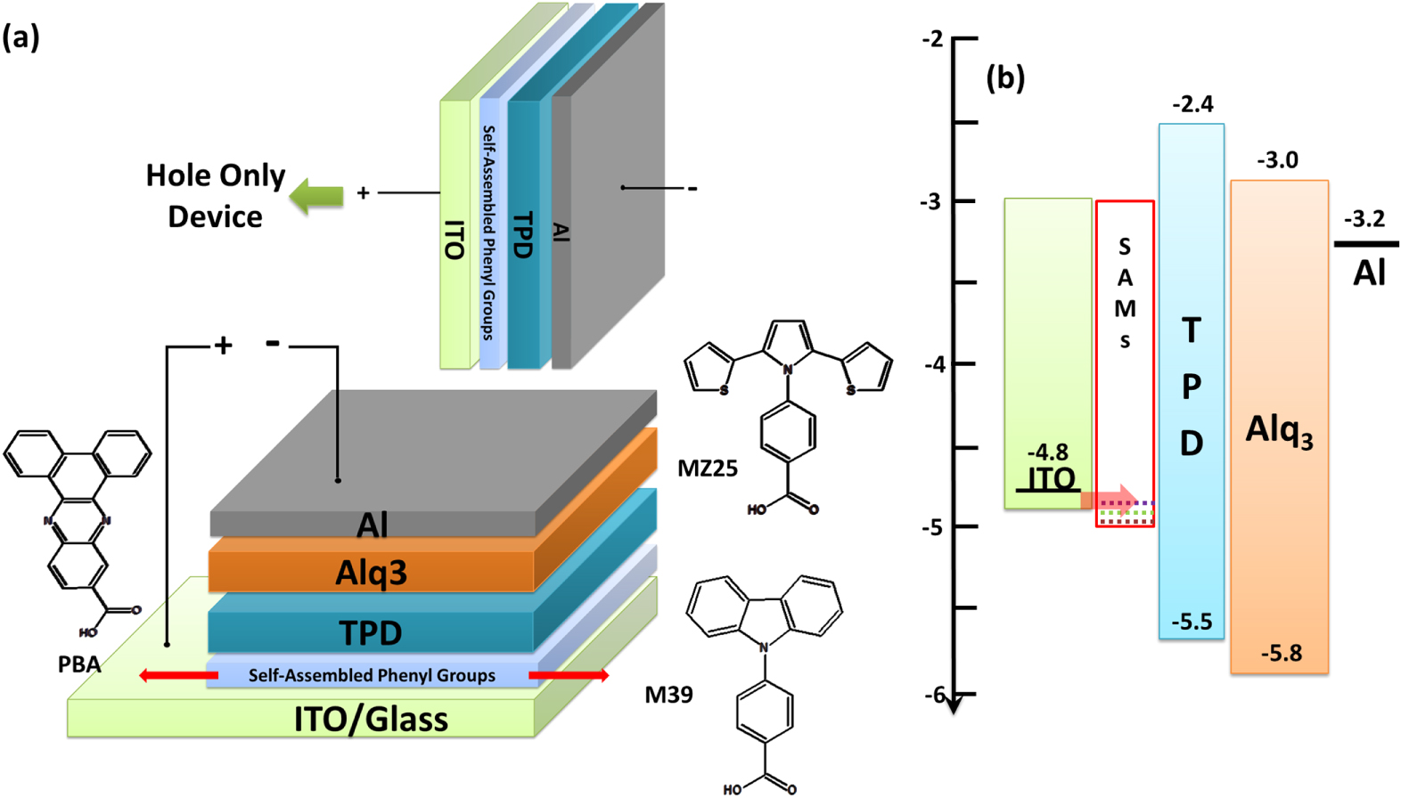 Effect of the Interface Improved by Self-Assembled Aromatic Organic ...