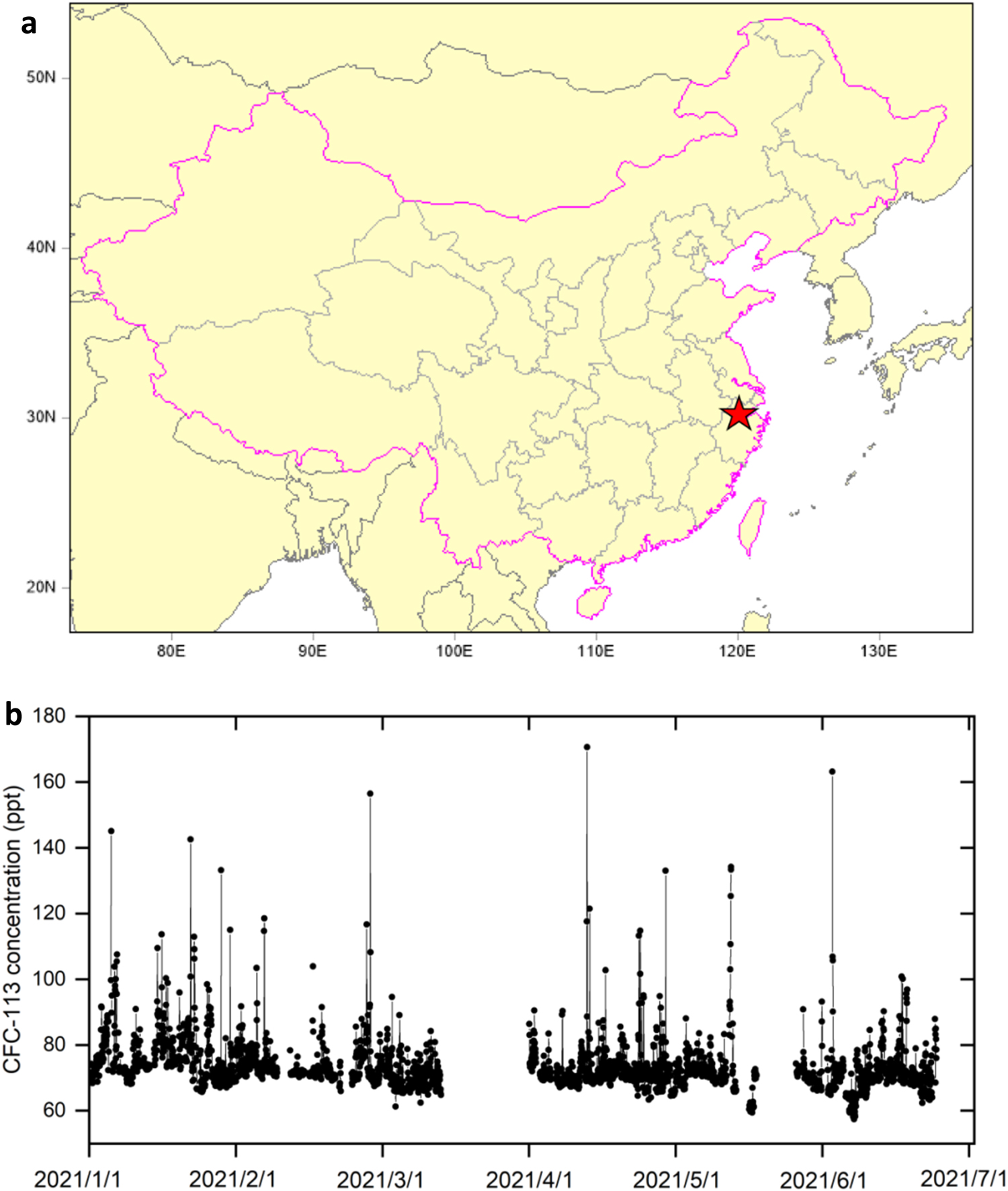 Concentrations and emissions of trichlorotrifluoroethane (CFC-113) from ...