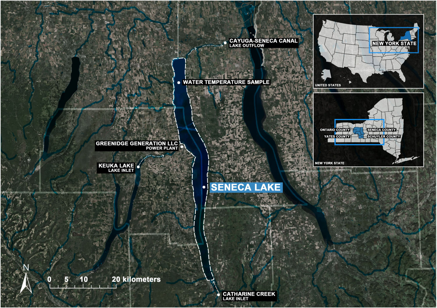 Long-term water temperature changes in Seneca Lake and their nexus to ...
