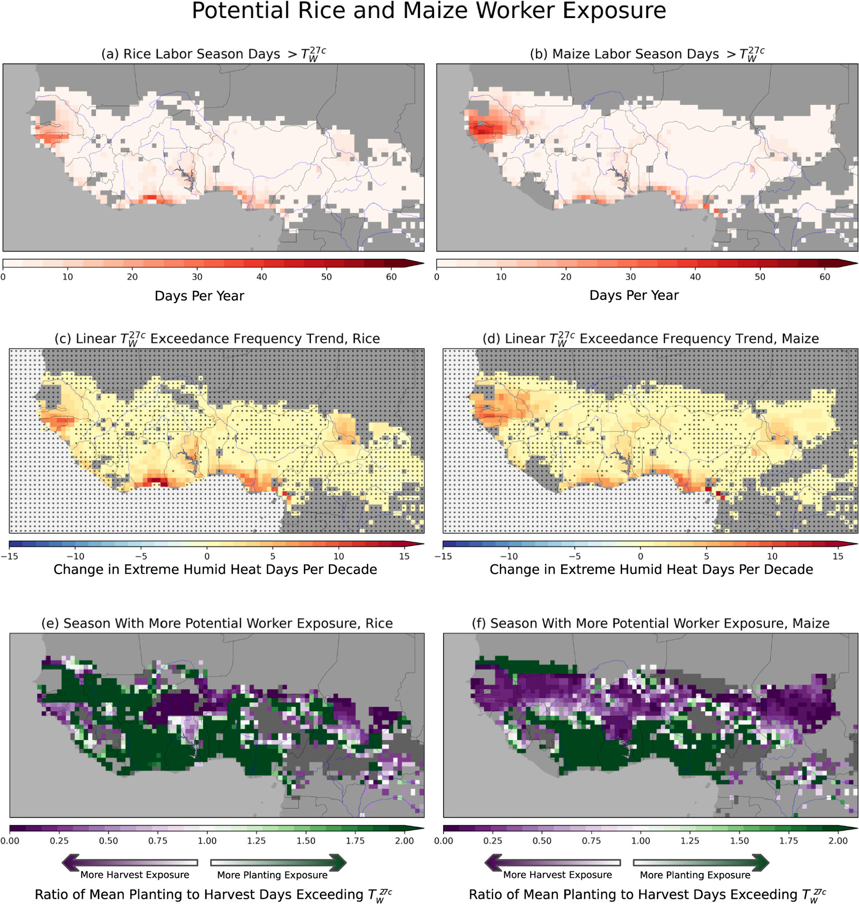 Increased extreme humid heat hazard faced by agricultural workers ...