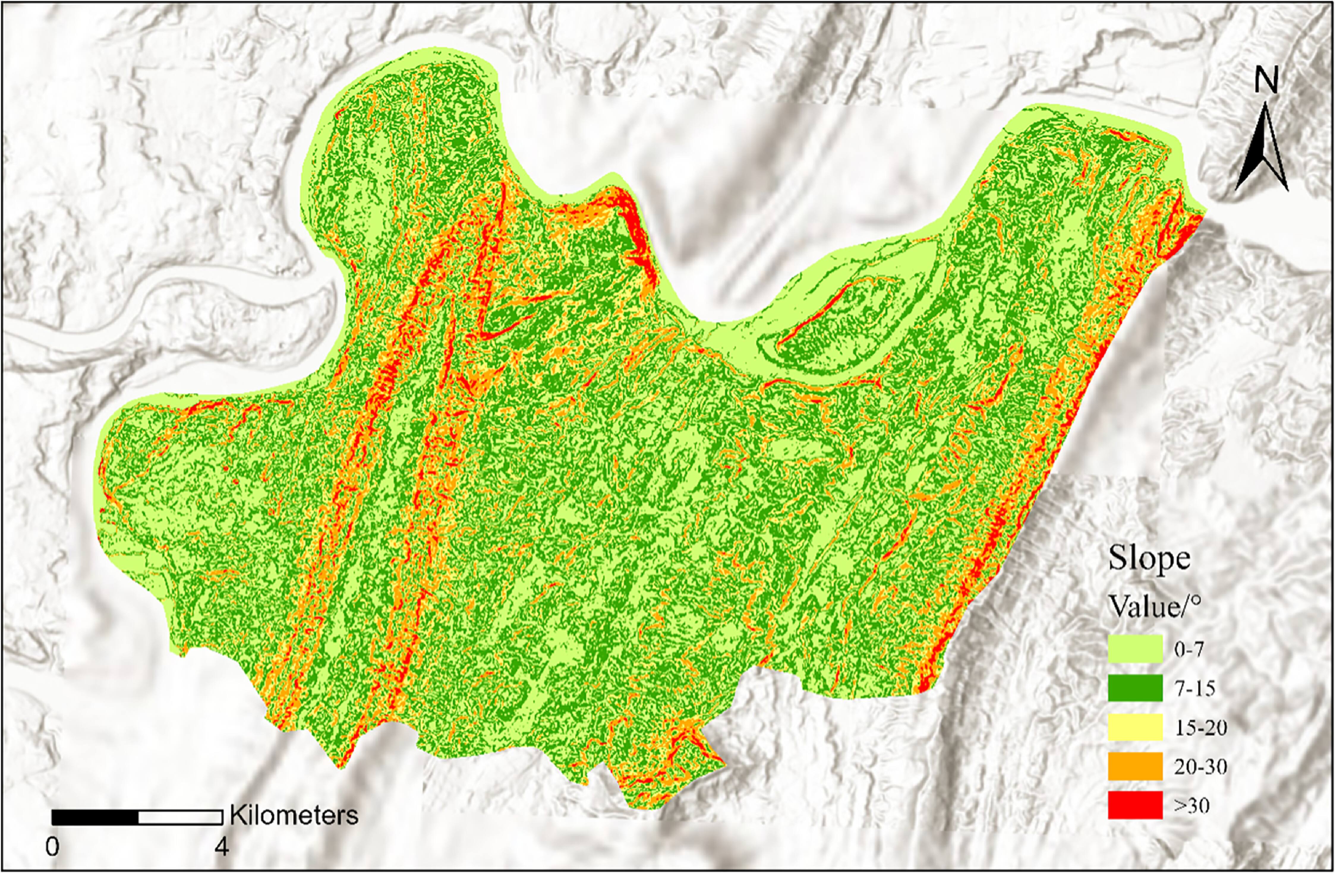 Topographic gradient differentiation of land use in mountainous cities ...