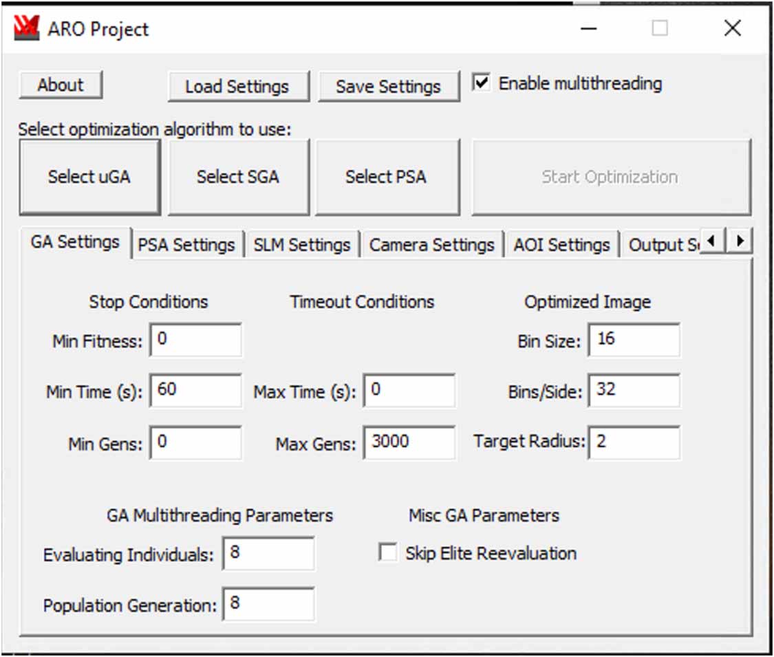 A modular GUI-based program for genetic algorithm-based feedback-assisted wavefront shaping ...