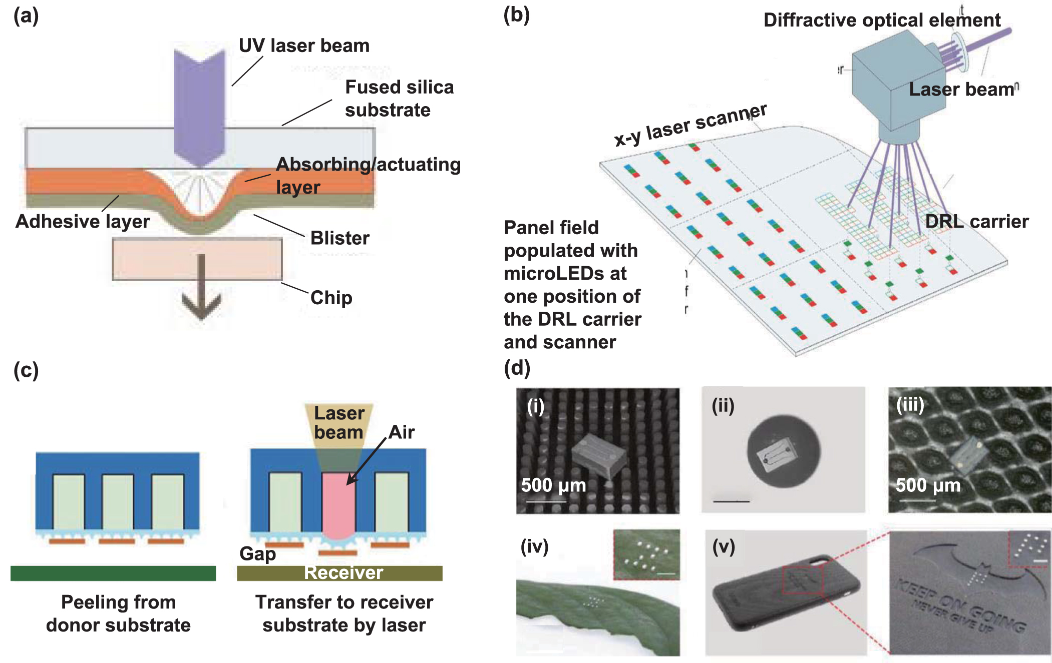 Mass transfer techniques for large-scale and high-density microLED ...