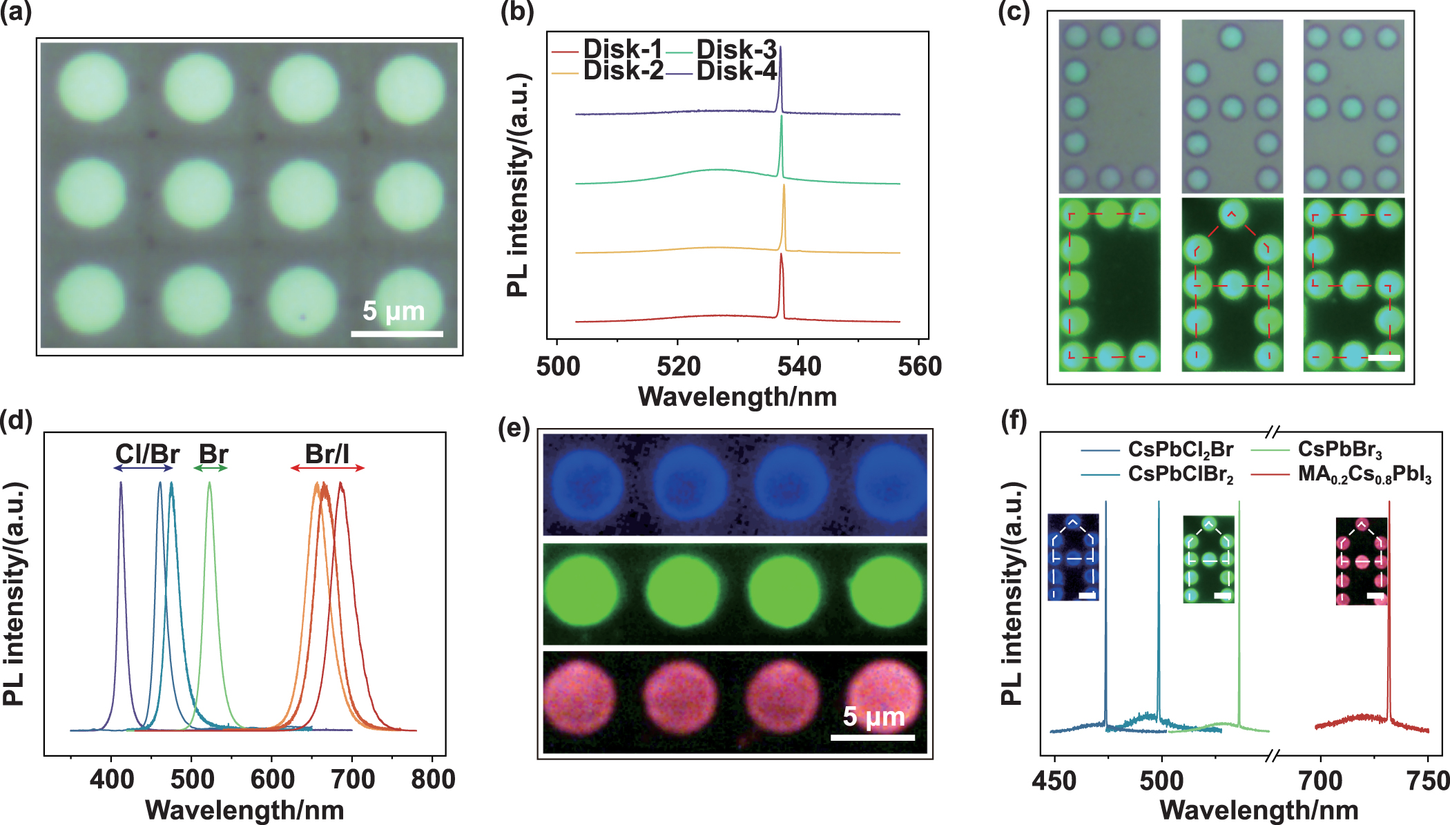 Laser patterning of large-scale perovskite single-crystal-based arrays ...