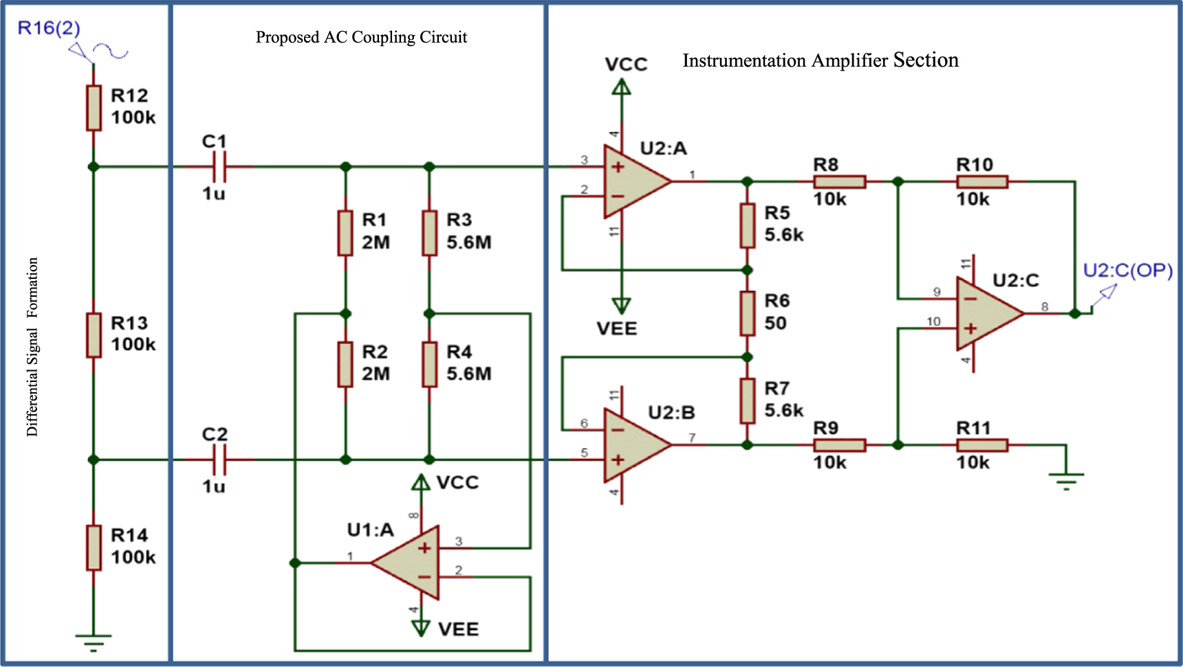 A novel active AC coupled input stage of instrumentation amplifier for ...