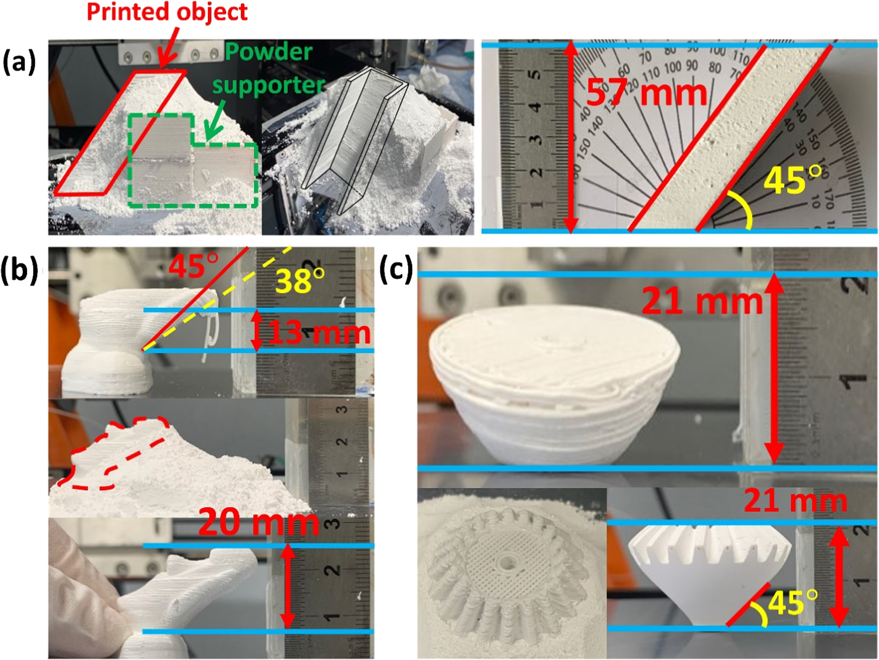 Material extrusion 3D printing of ceramic structures with overhangs ...