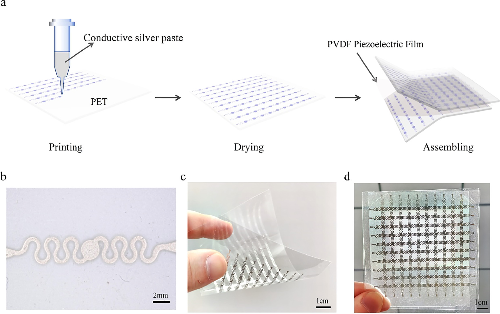Direct ink writing flexible pressure sensor array for tactile ...