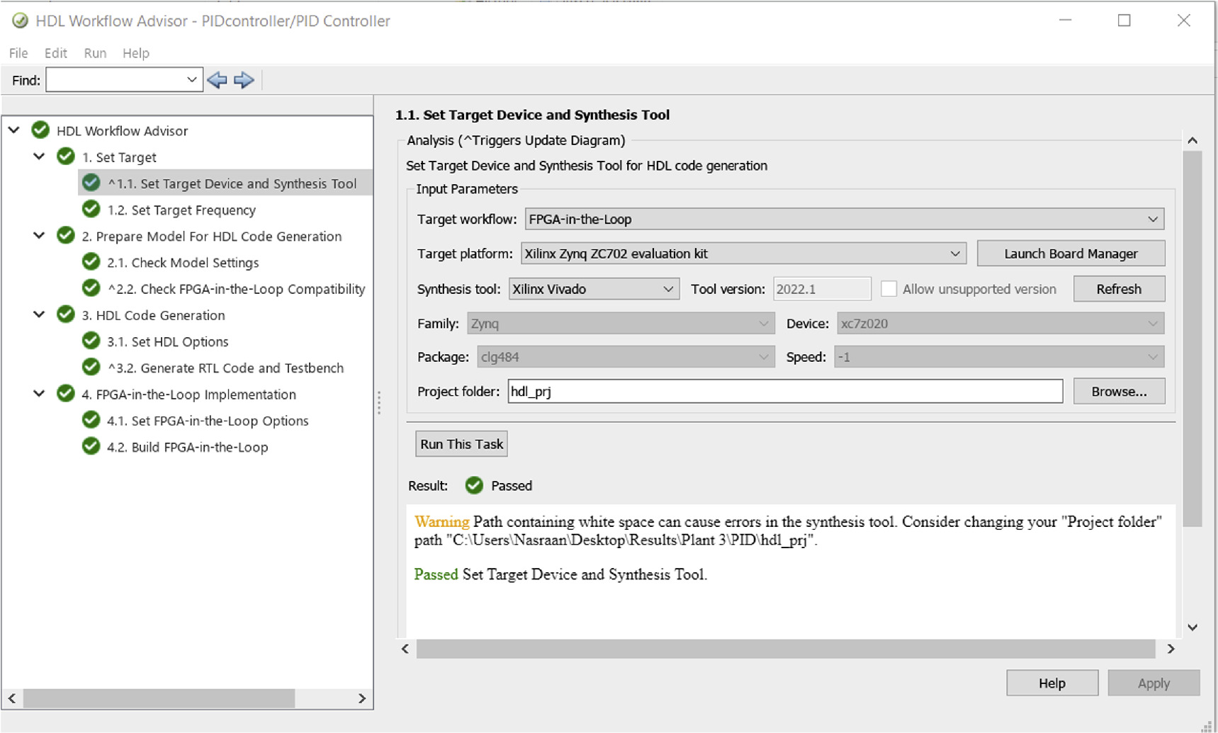 Zynq-7000 FPGA-in-the-loop implementation of fractional-order PID controllers using a hybrid ...
