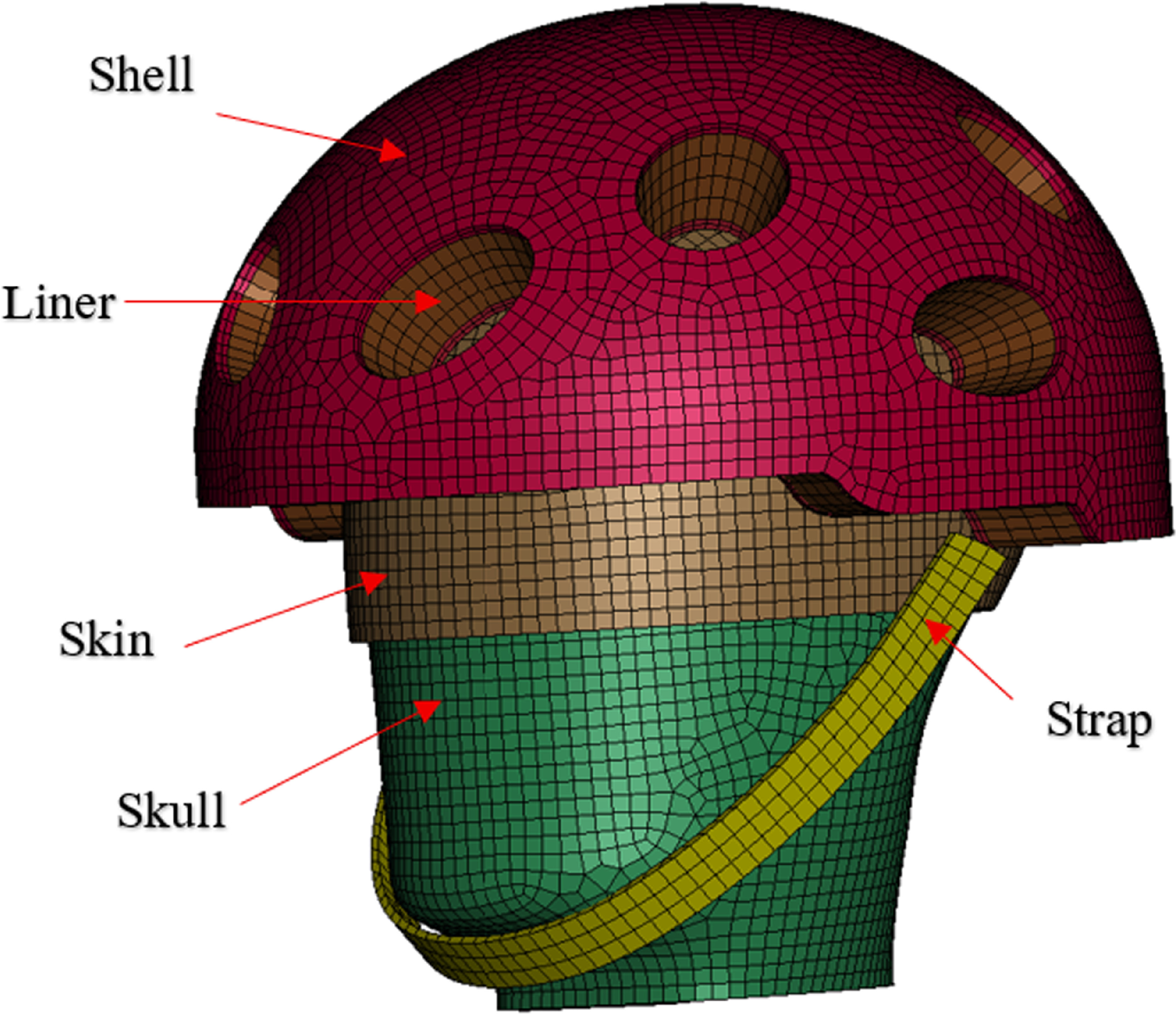 Finite element modeling and topology optimization of a helmet structure ...