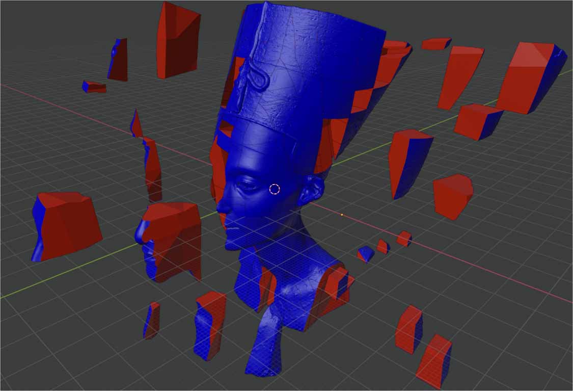 Artificial neural networks exploiting point cloud data for fragmented solid objects ...