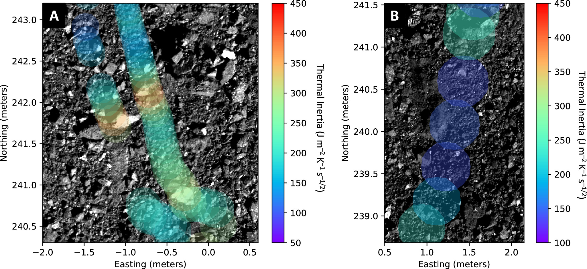 Rocks with Extremely Low Thermal Inertia at the OSIRIS-REx Sample Site ...