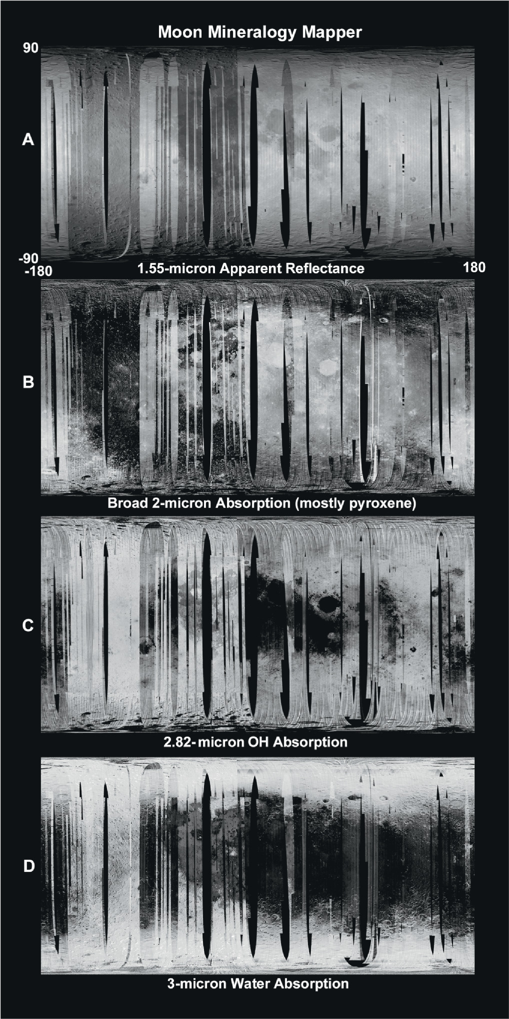 The Global Distribution of Water and Hydroxyl on the Moon as Seen by ...