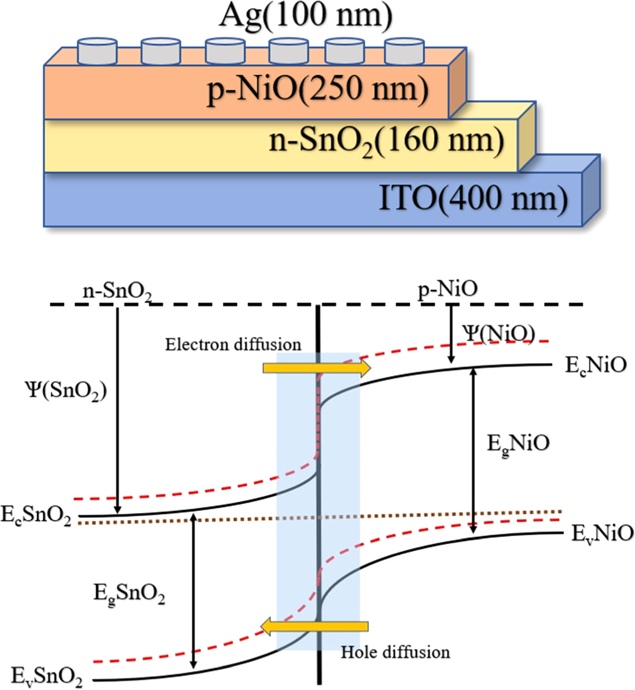 Investigation of diodic behavior in p-NiO/n-SnO2 bilayer ...