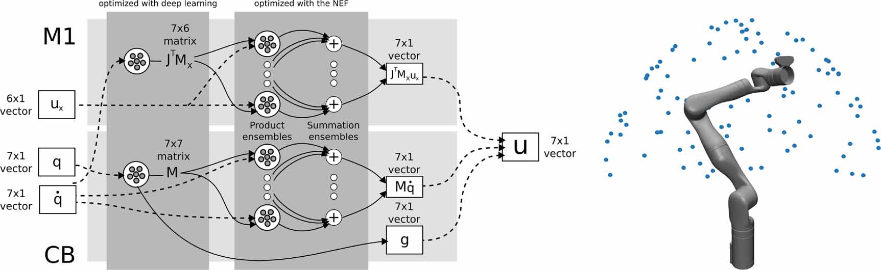 Neuromorphic control of a simulated 7-DOF arm using Loihi - IOPscience
