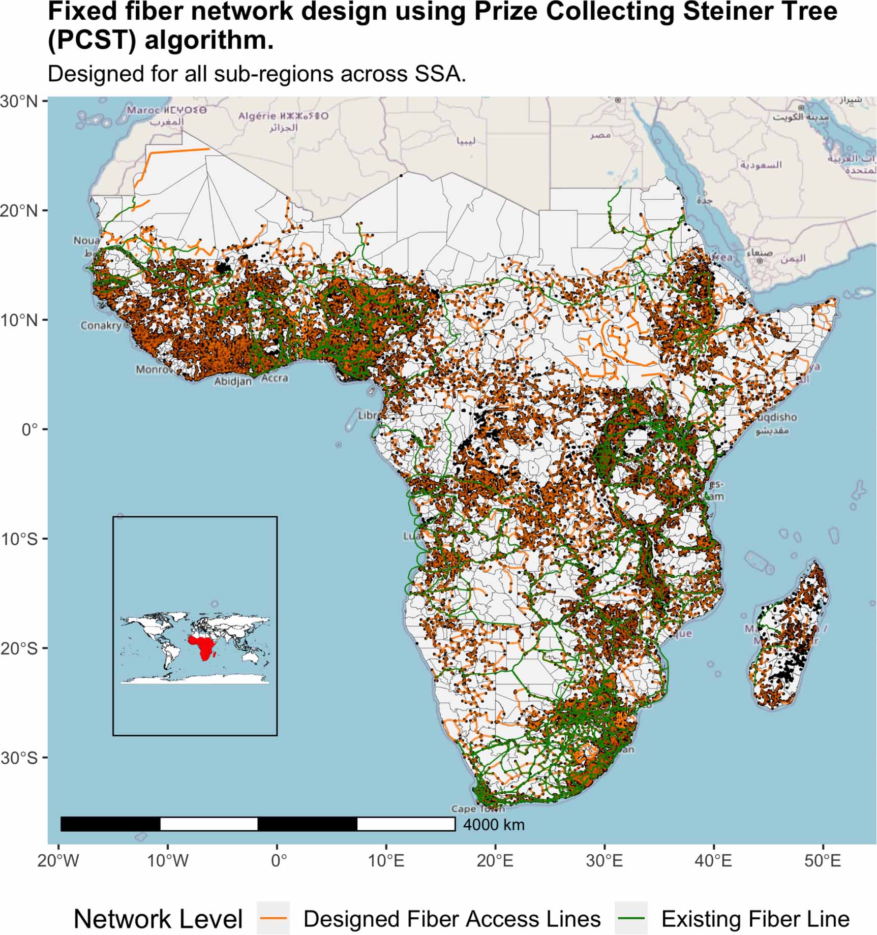 Geospatial cost and emission assessment of universal fiber-to-the ...