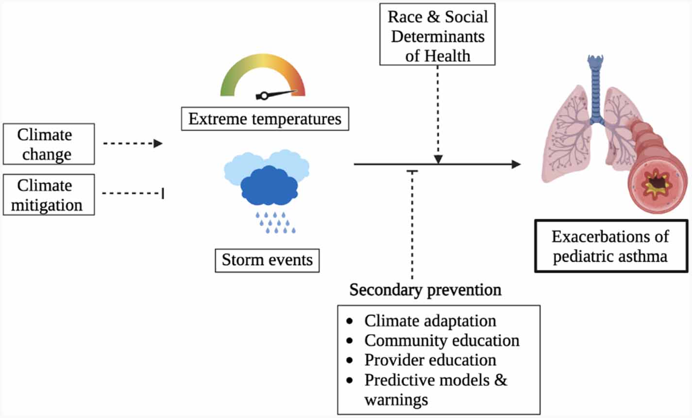Extreme temperature and storm exacerbations of pediatric asthma ...
