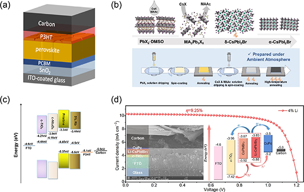 Carbon-based perovskite solar cells with electron and hole-transporting ...
